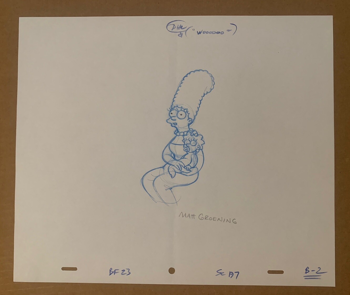 Matt Groening The Simpsons Signed Autographed Production Sketch BAS ...