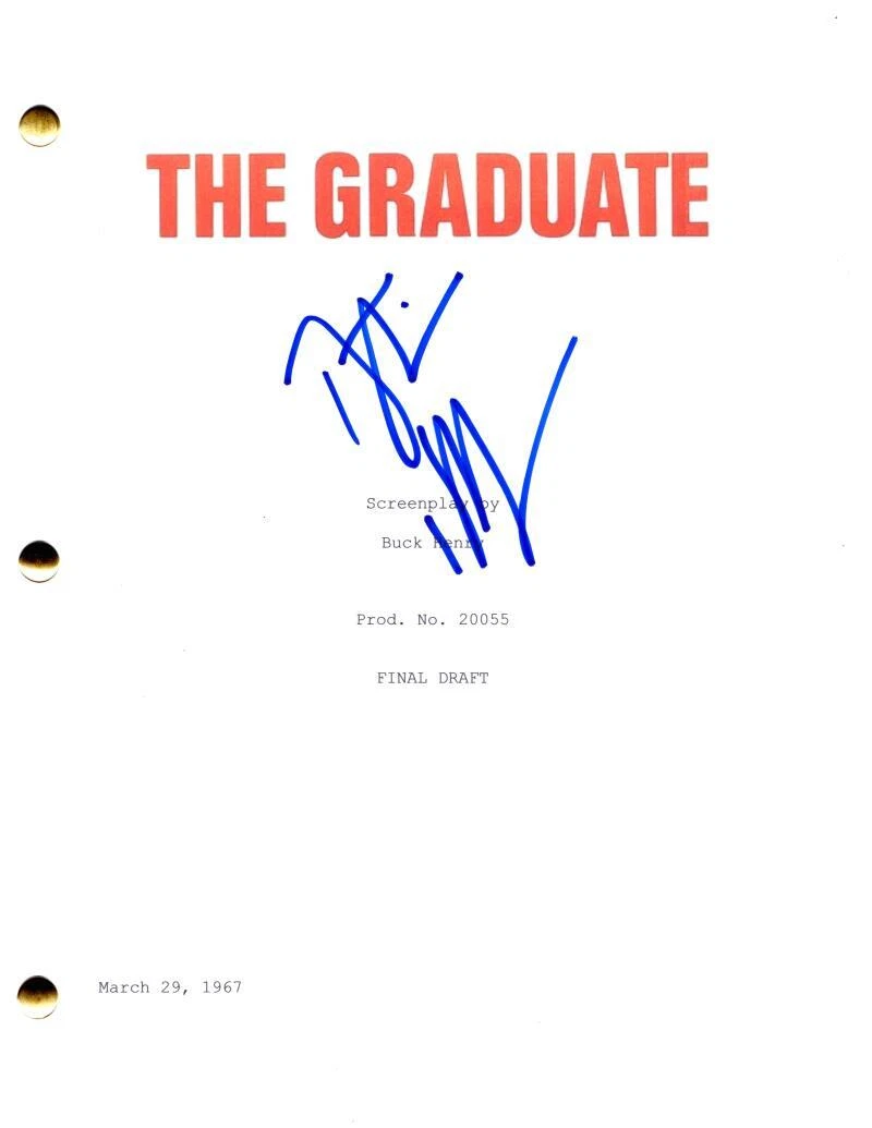 Dustin Hoffman Signed Autograph The Graduate Full Movie Script ...