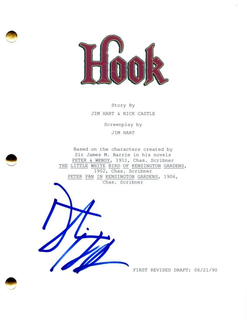 Dustin Hoffman Signed Autograph Spielberg Hook Full Movie Script ...