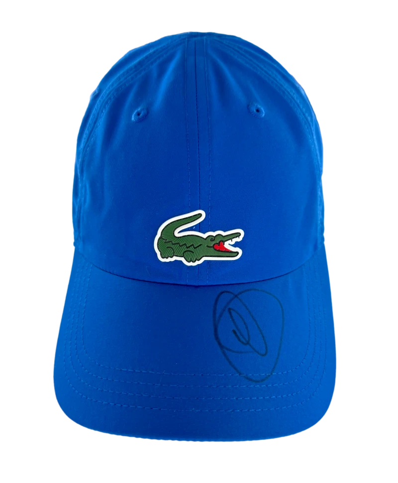Novak Djokovic Signed Autograph Lacoste Tennis Cap Hat - Golden Grand ...