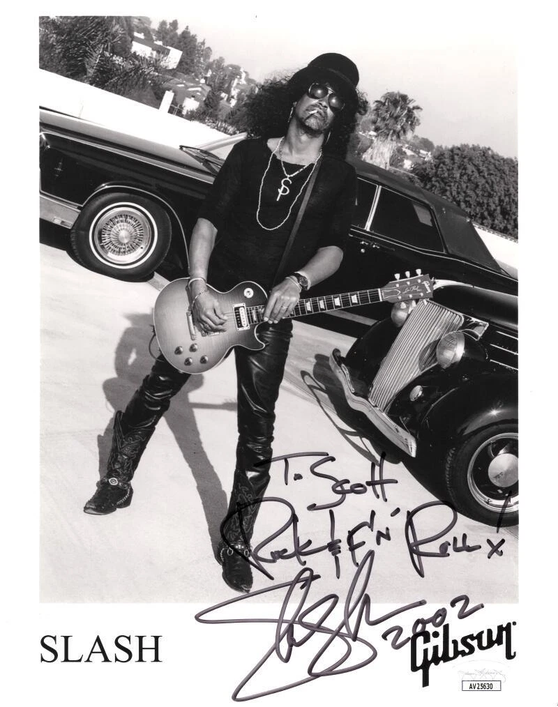 Slash Guns N Roses Signed Autograph 8x10 Photo - Awesome Inscription w ...