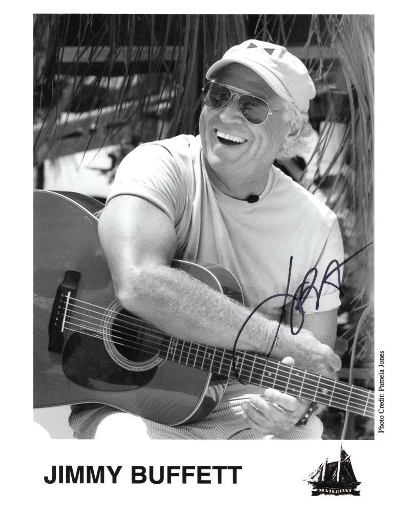 Jimmy Buffett Signed Autograph 8x10 Photo - Volcano Coconut Telegraph w ...
