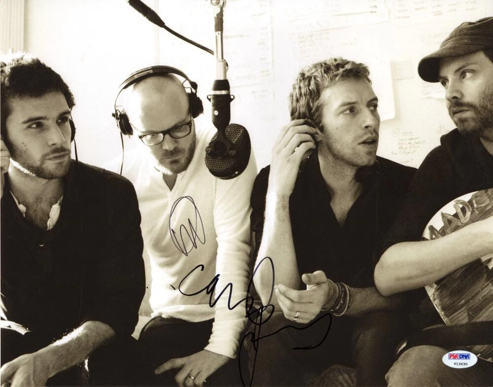Coldplay Band x3 Signed Autograph 11x14 Photo - Chris Martin Jonny ...