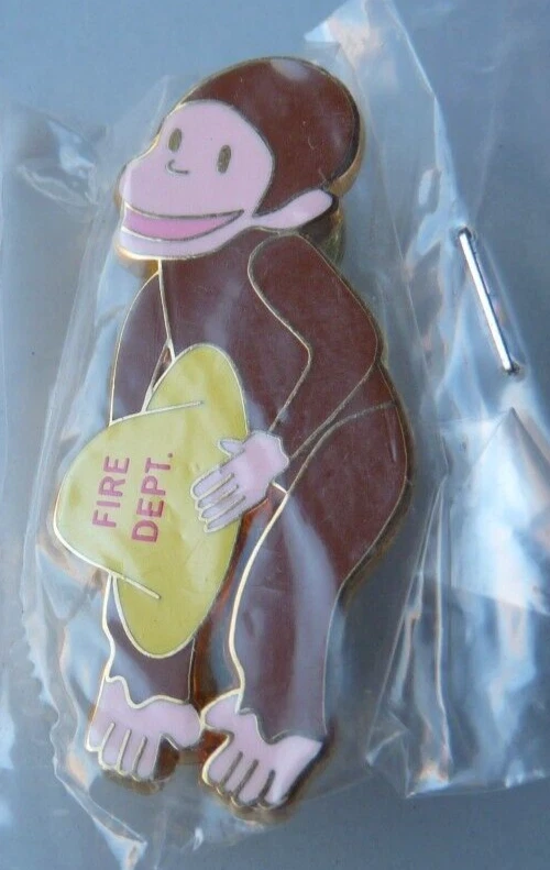 Curious George Fire Department Limited Edition 100 1.75" Collectors Pin ...