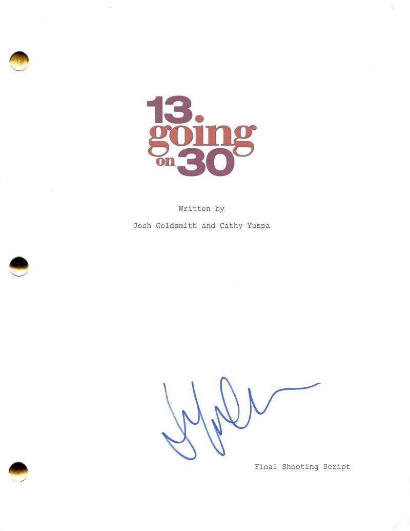 Jennifer Garner Signed Autograph 13 Going On 30 Full Movie Script ...