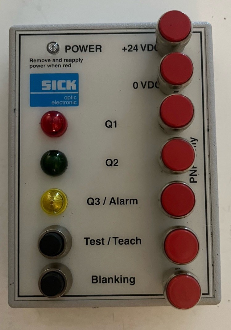 SICK OPTIC Laser Power TEST BOX 3011 Q1 Q2 Q3 Alarm Teach Blanking New ...