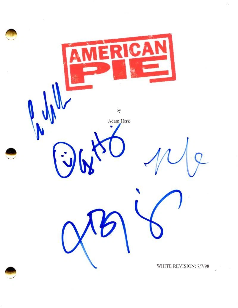 American Pie Cast Signed Autograph Movie Script - Alyson Hannigan Biggs ...