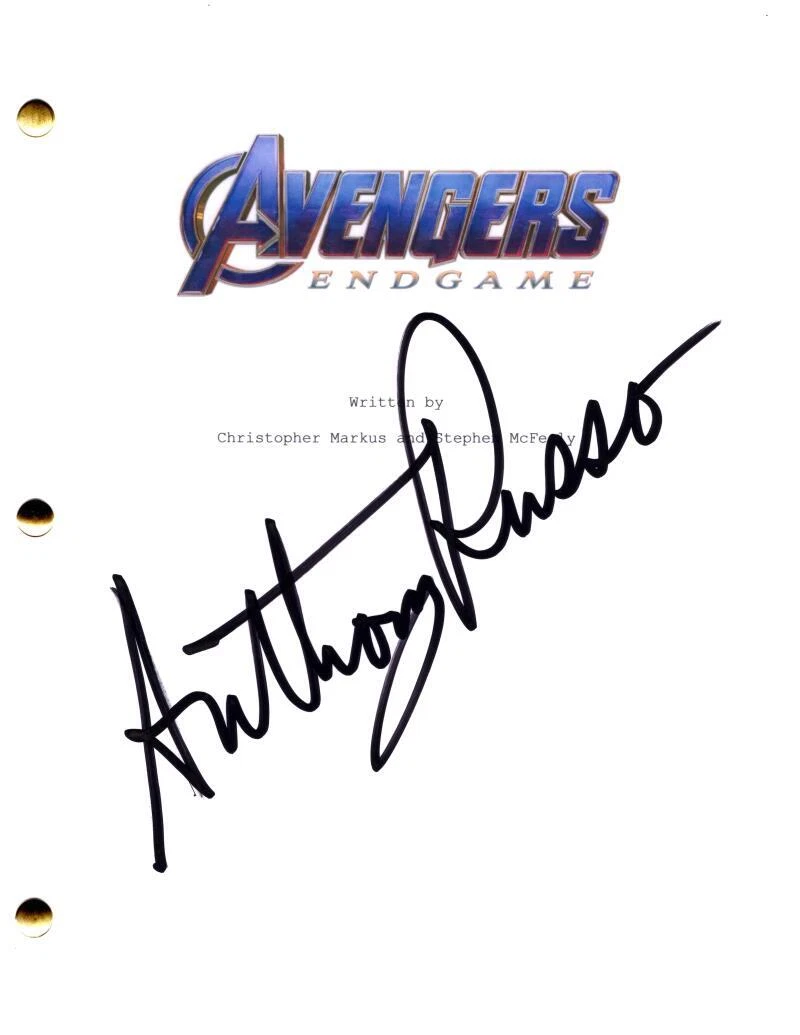 Anthony Russo Signed Autograph Avengers Endgame Full Movie Script ...