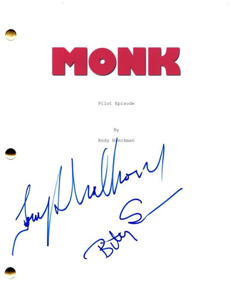 Tony Shalhoub & Bitty Schram Signed Autograph Monk Full Pilot Script ...