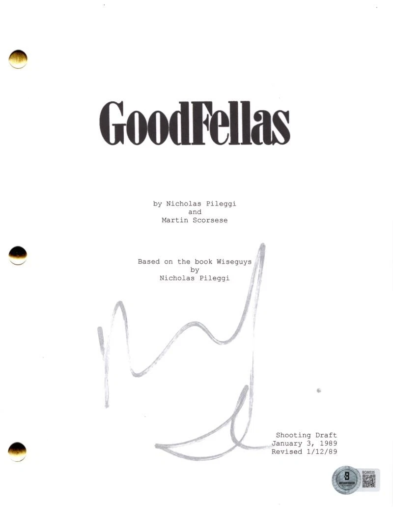 Robert DeNiro Signed Autograph Goodfellas Movie Script Screenplay ...
