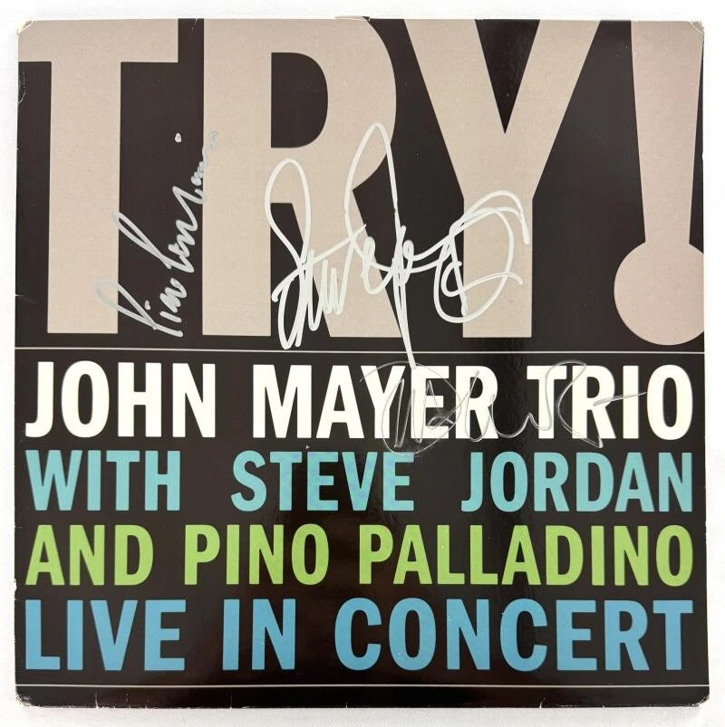 John Mayer Trio Signed Autograph Try! Album w/ Steve Jordan Pino ...