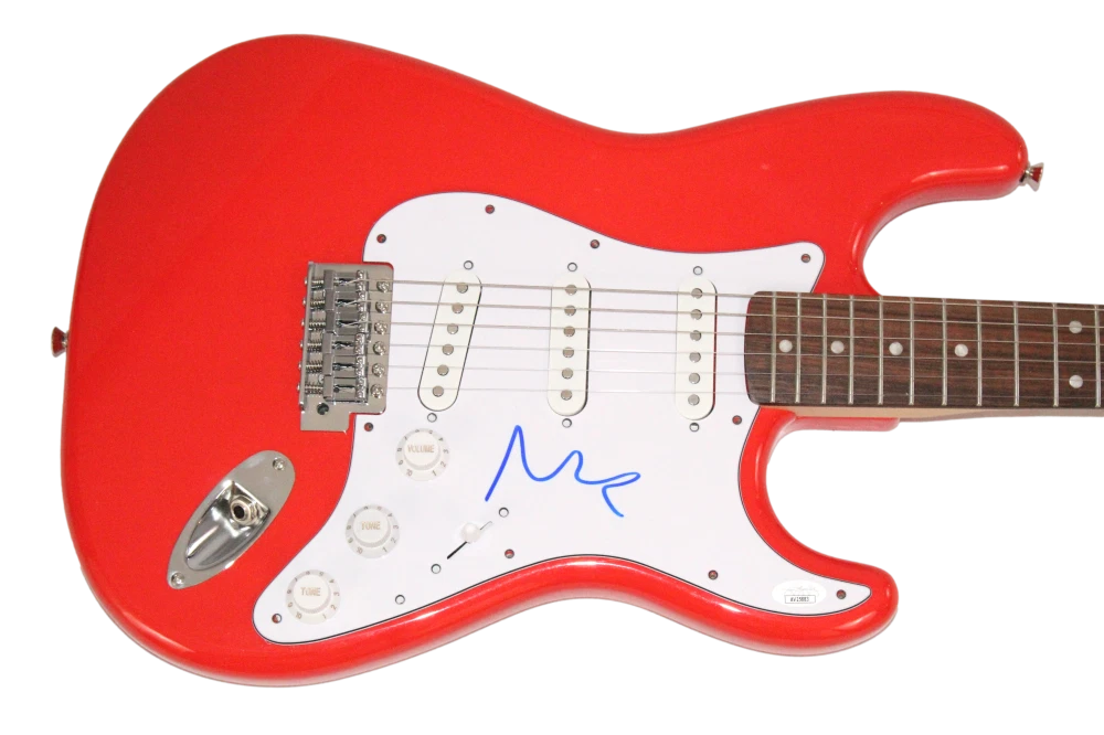 Mick Hucknall Simply Red Signed Autograph Red Fender Electric Guitar w ...