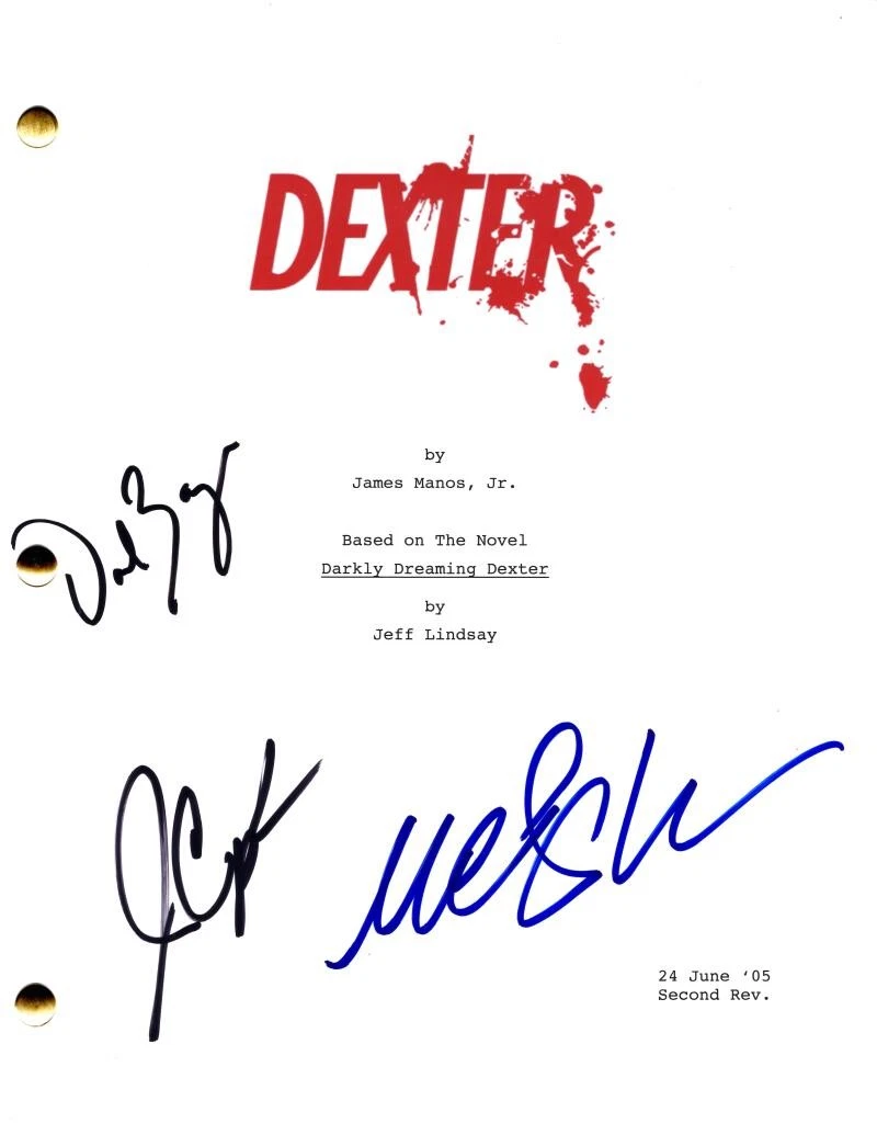 Michael C Hall & Jennifer Carpenter Zayas Signed Autograph Dexter Pilot Script | Autographia