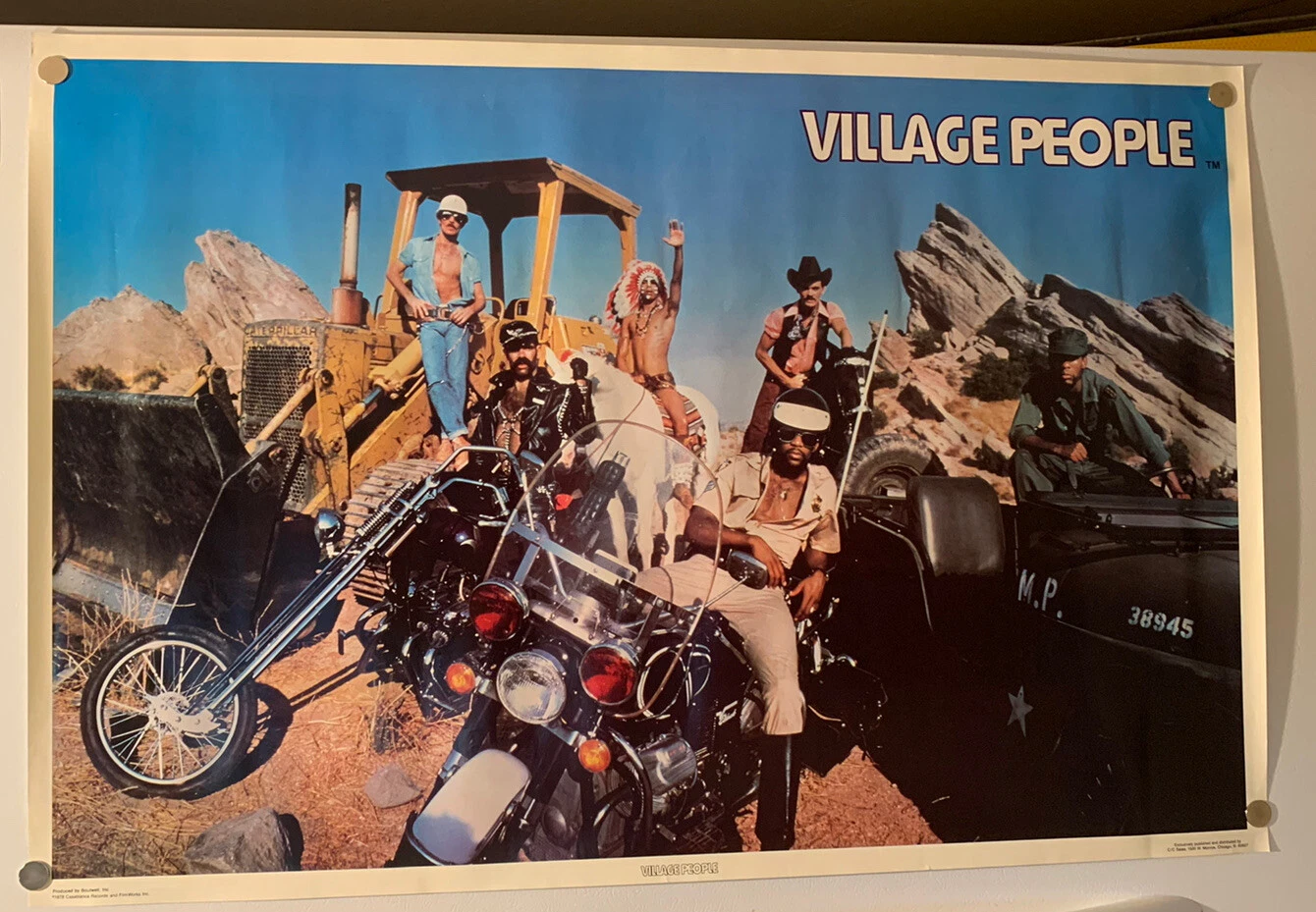 Village People Vintage 1978 ORIGINAL 22.5" x 33.5" Casablanca Records ...