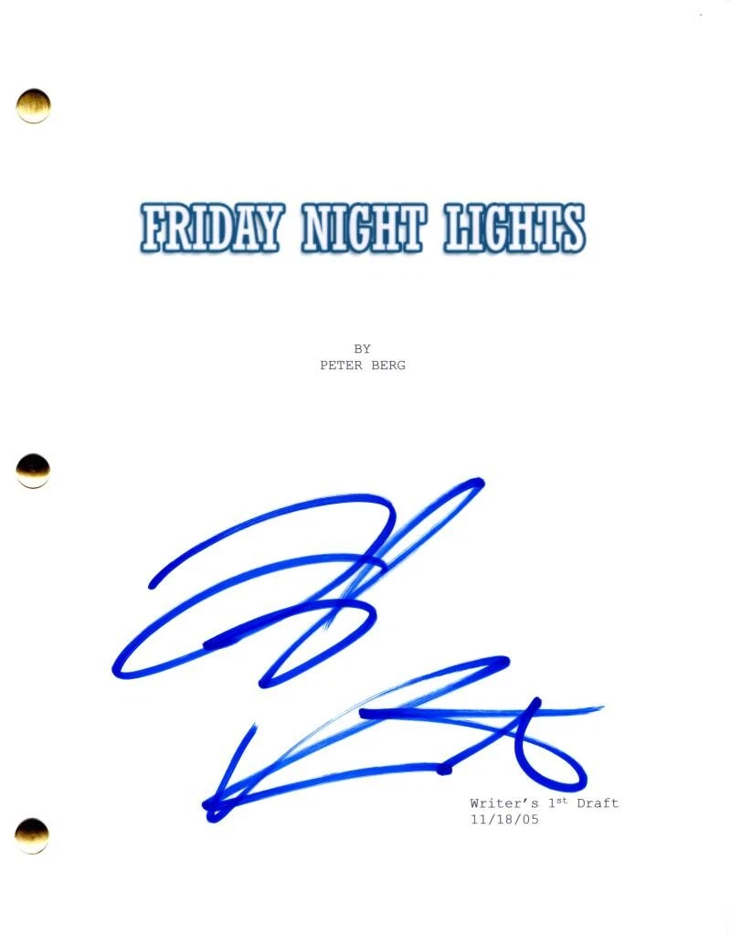 Taylor Kitsch Signed Autograph Friday Night Lights Full Pilot Script ...