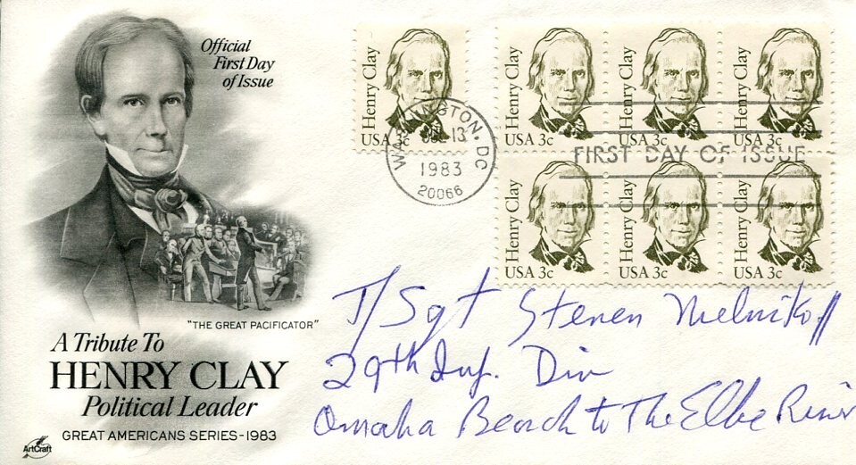 Steven Melnikoff WWII War Omaha Beach 29th Division Army Signed ...