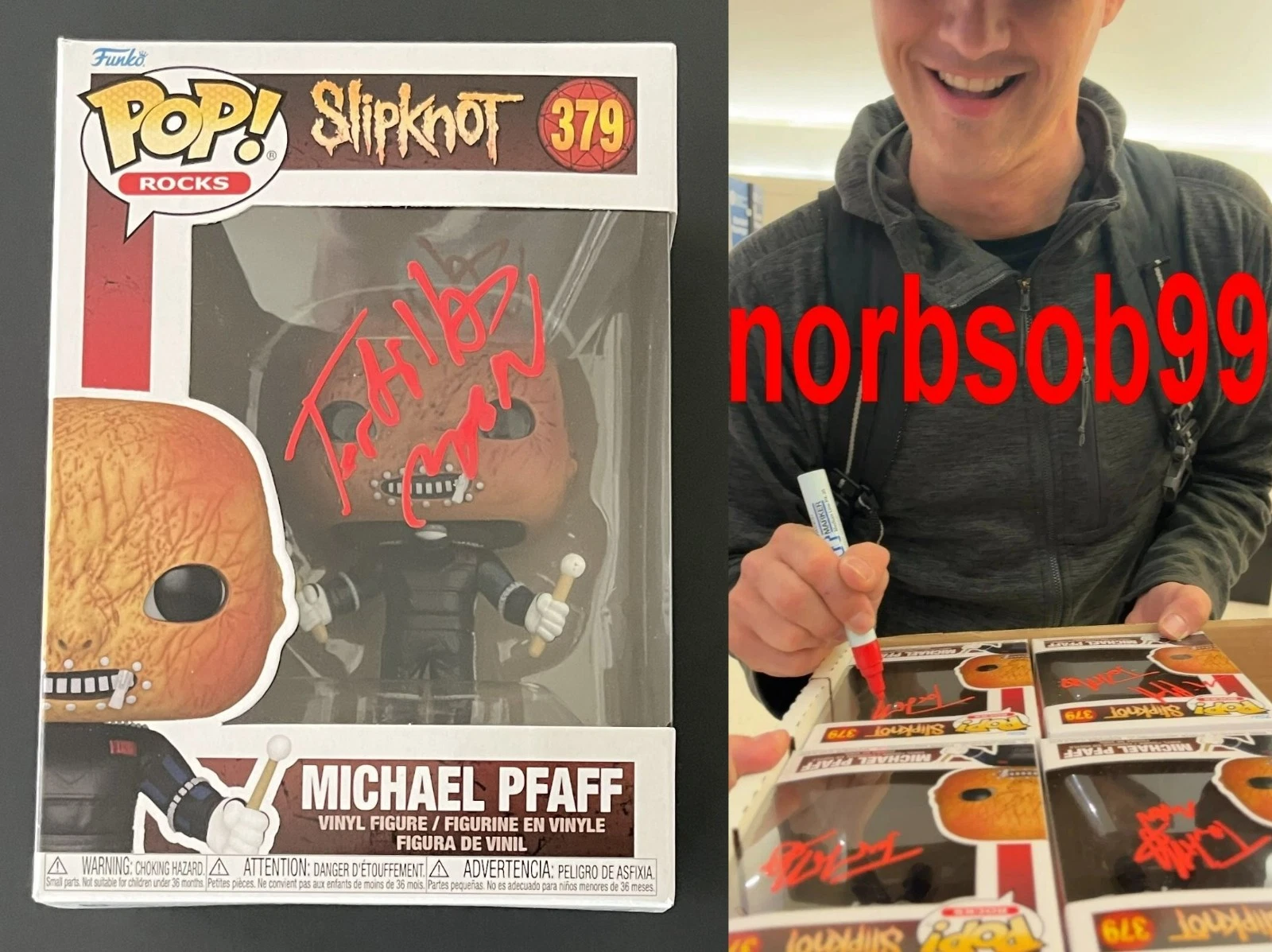 MICHAEL PFAFF SIGNED SLIPKNOT TORTILLA MAN POP FUNKO w/EXACT PROOF ...
