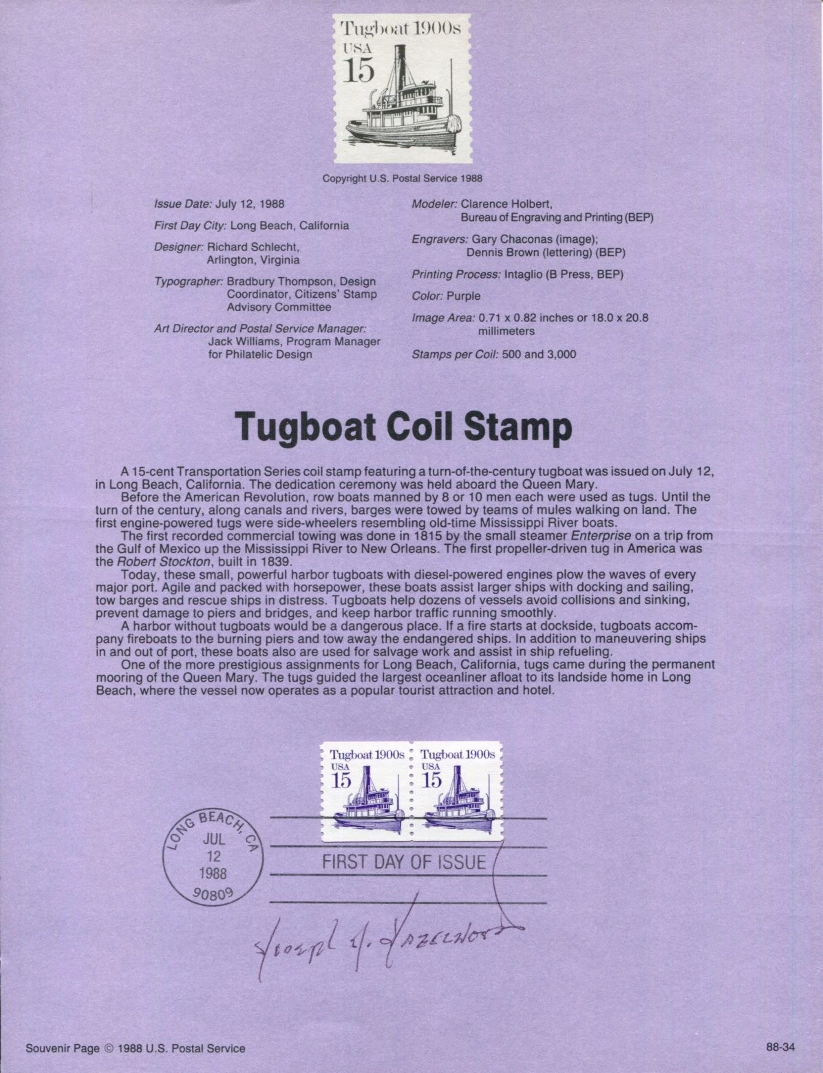 Joseph Hazelwood Captain of Exxon Valdez Oil Spill Signed Autograph FDC ...