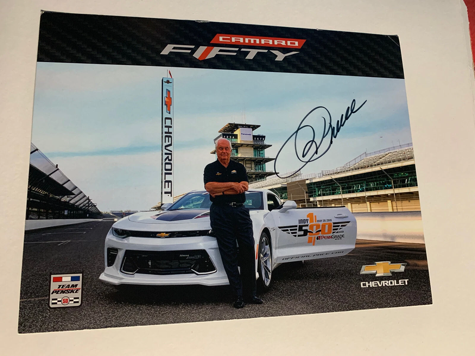 Roger Penske Signed Indianapolis Indy 500 Autographed 2016 Pace Car ...