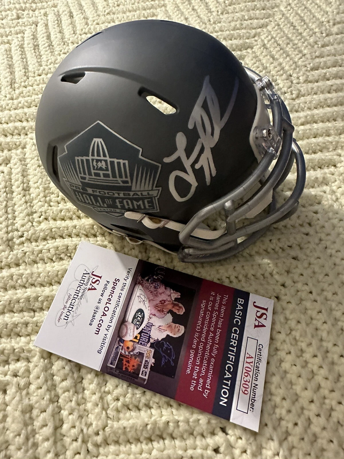 Troy Aikman Signed Slate Mini Helmet Autograph JSA Authenticated COA ...