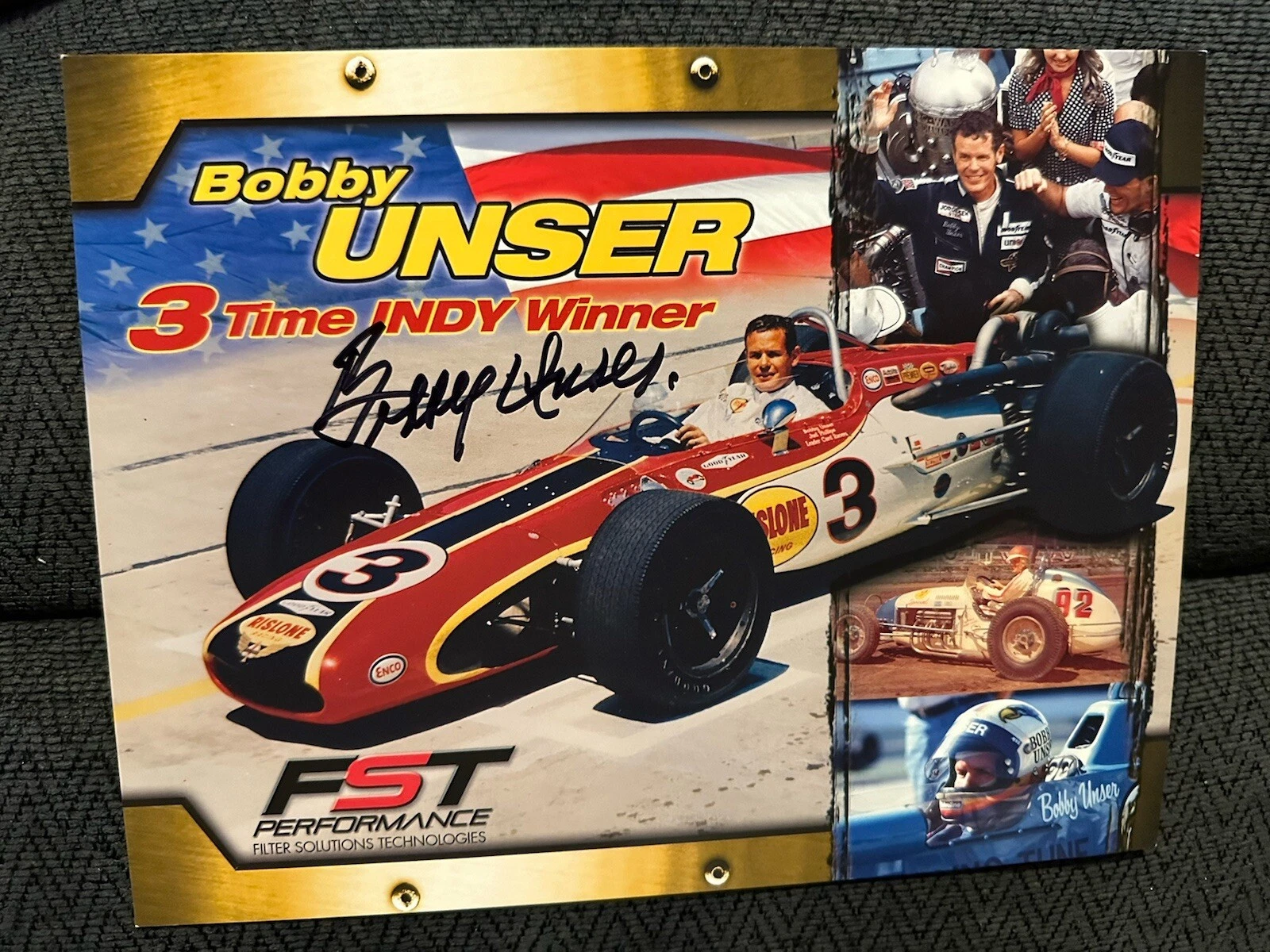 Bobby Unser Promo Card Signed Hero Handout Card Indianapolis 500 Indy ...