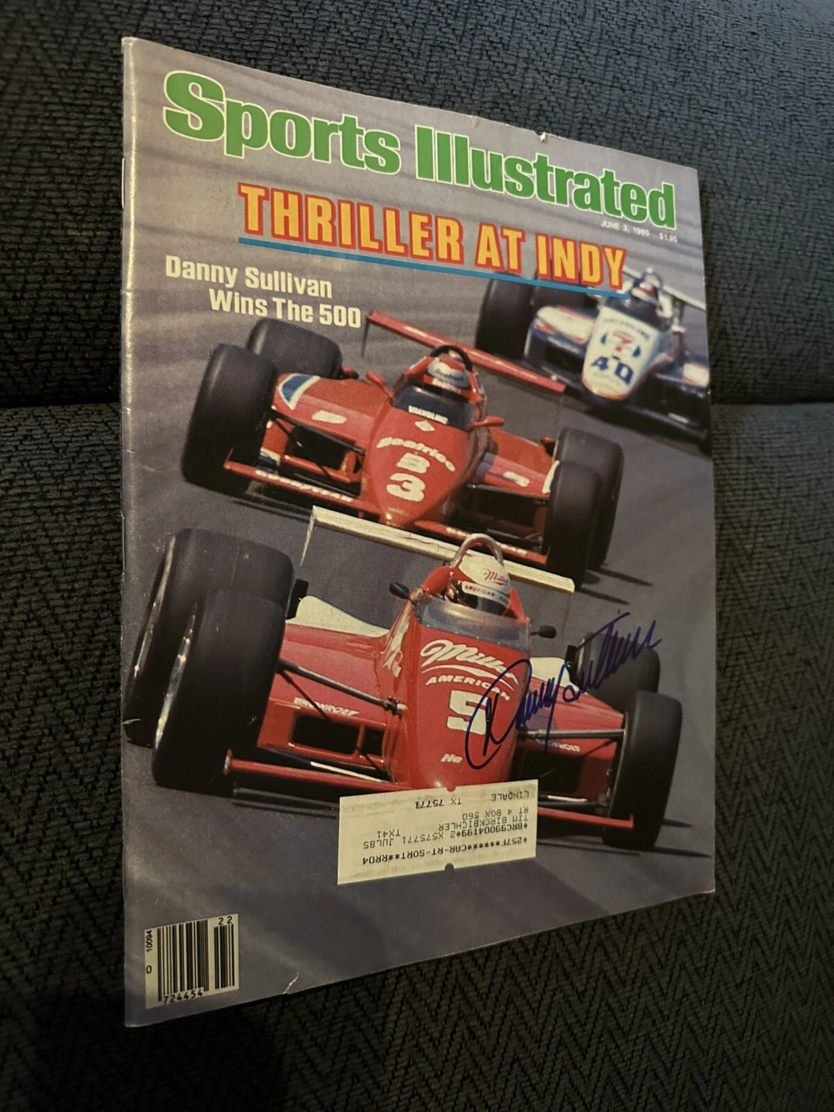 1985 Indy 500 Signed By Winner Danny Sullivan Autographed Sports ...