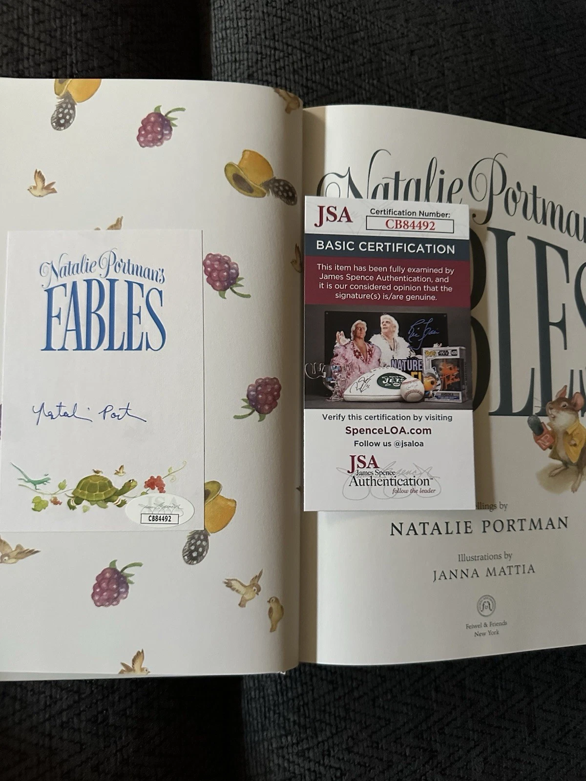 Natalie Portman SIGNED Fables Book Hardcover JSA Authenticated COA ...