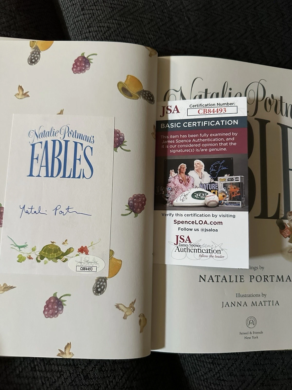 Natalie Portman SIGNED Fables Book Hardcover JSA Authenticated COA ...