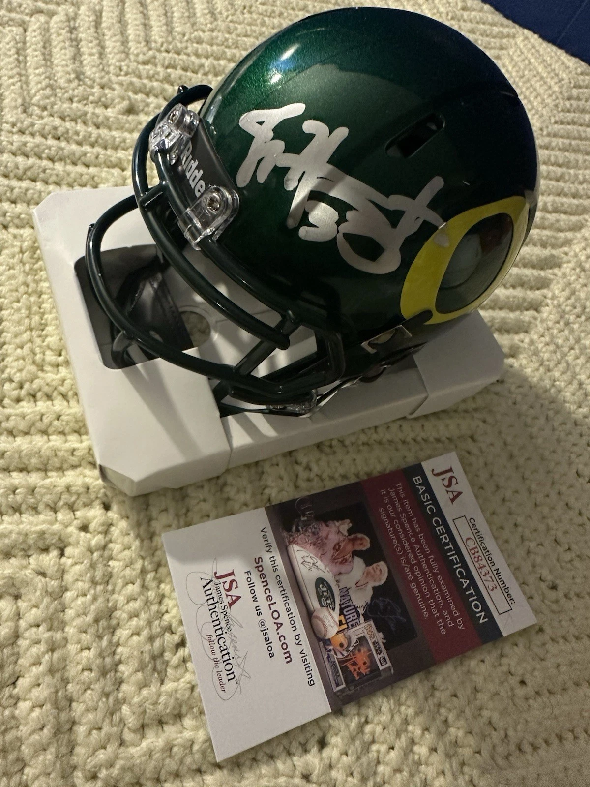 Joey Harrington Signed Oregon Ducks Mini Helmet JSA Authenticated COA ...