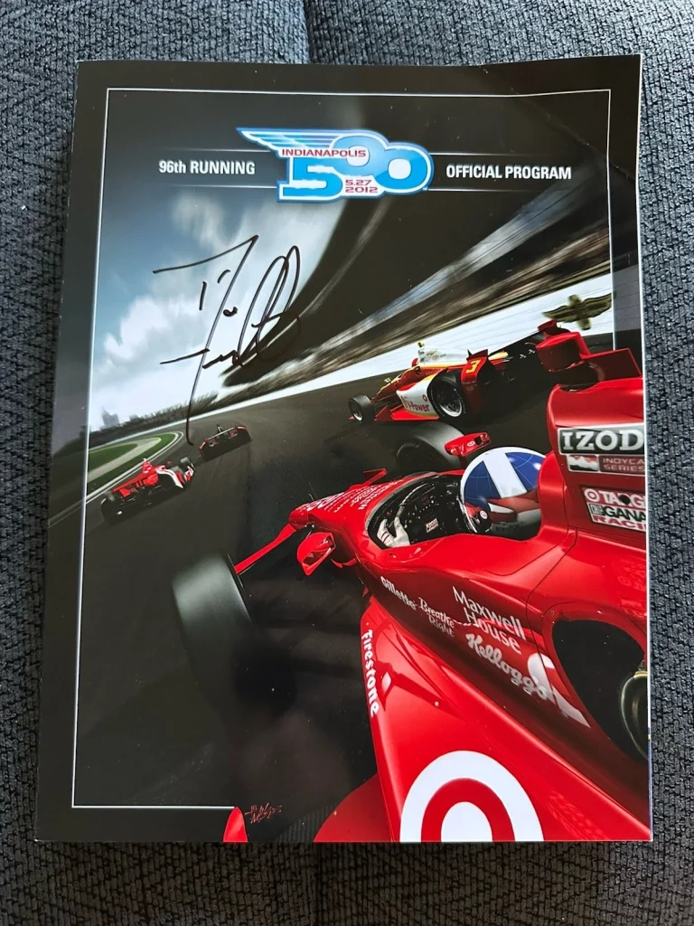 2012 Indy 500 Program Signed By Winner Dario Franchitti Indianapolis ...