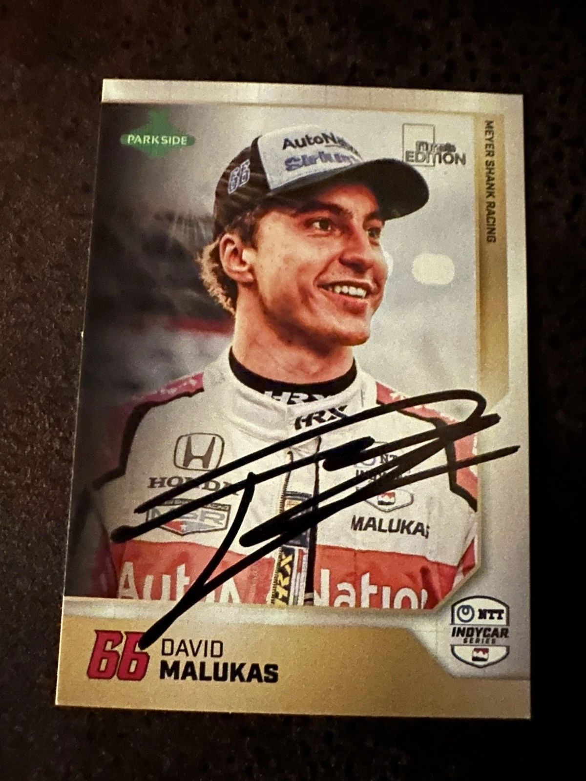2025 Parkside Indy Car Trading Card 500 Signed David Malukas First ...