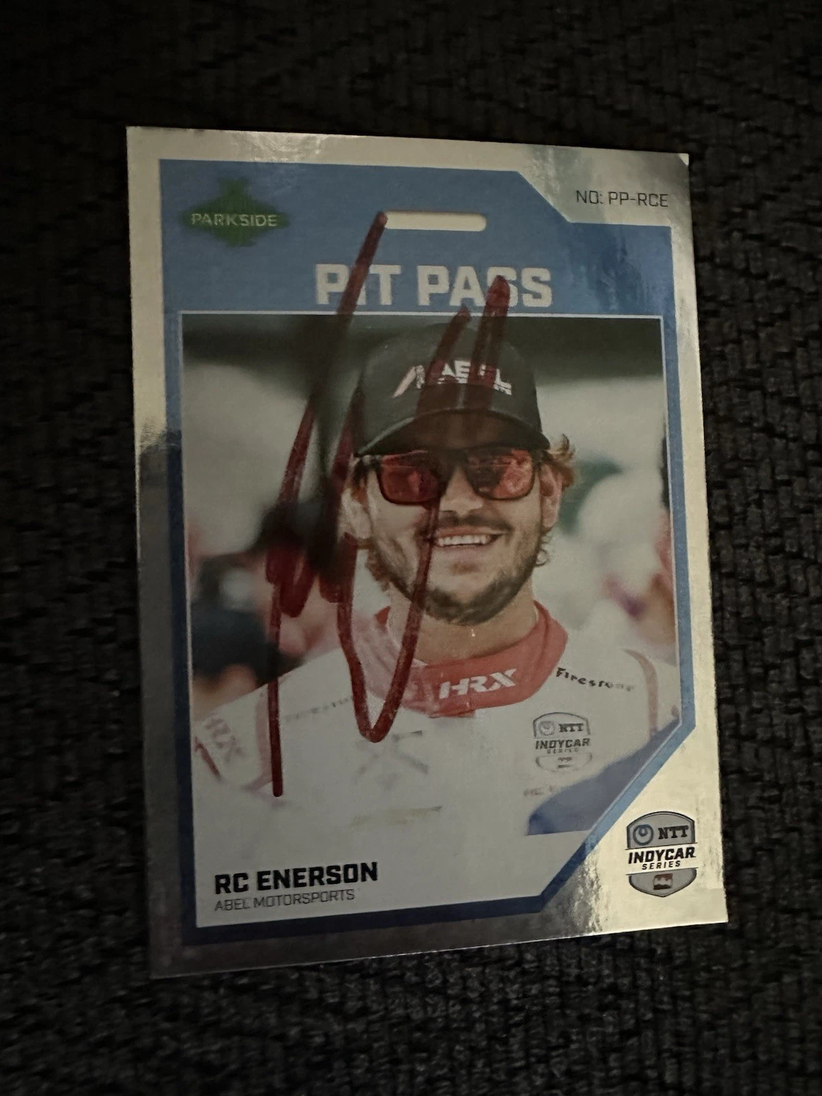 2024 Parkside Indy Car Trading Card 500 Signed RC Enerson Pit Pass ...