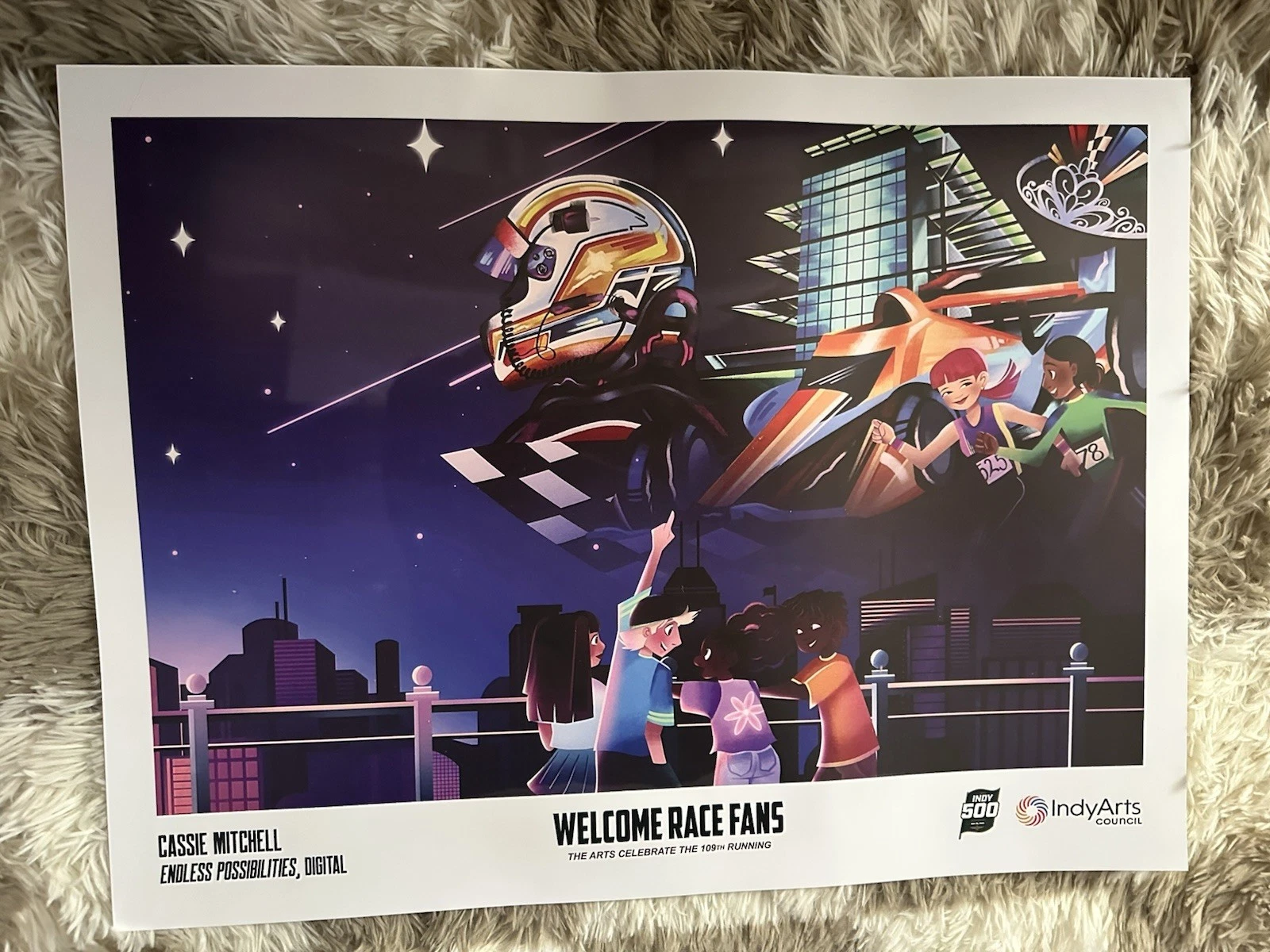 2025 Indianapolis 500 Poster "Welcome Race Fans" Art Indy Car 109th ...
