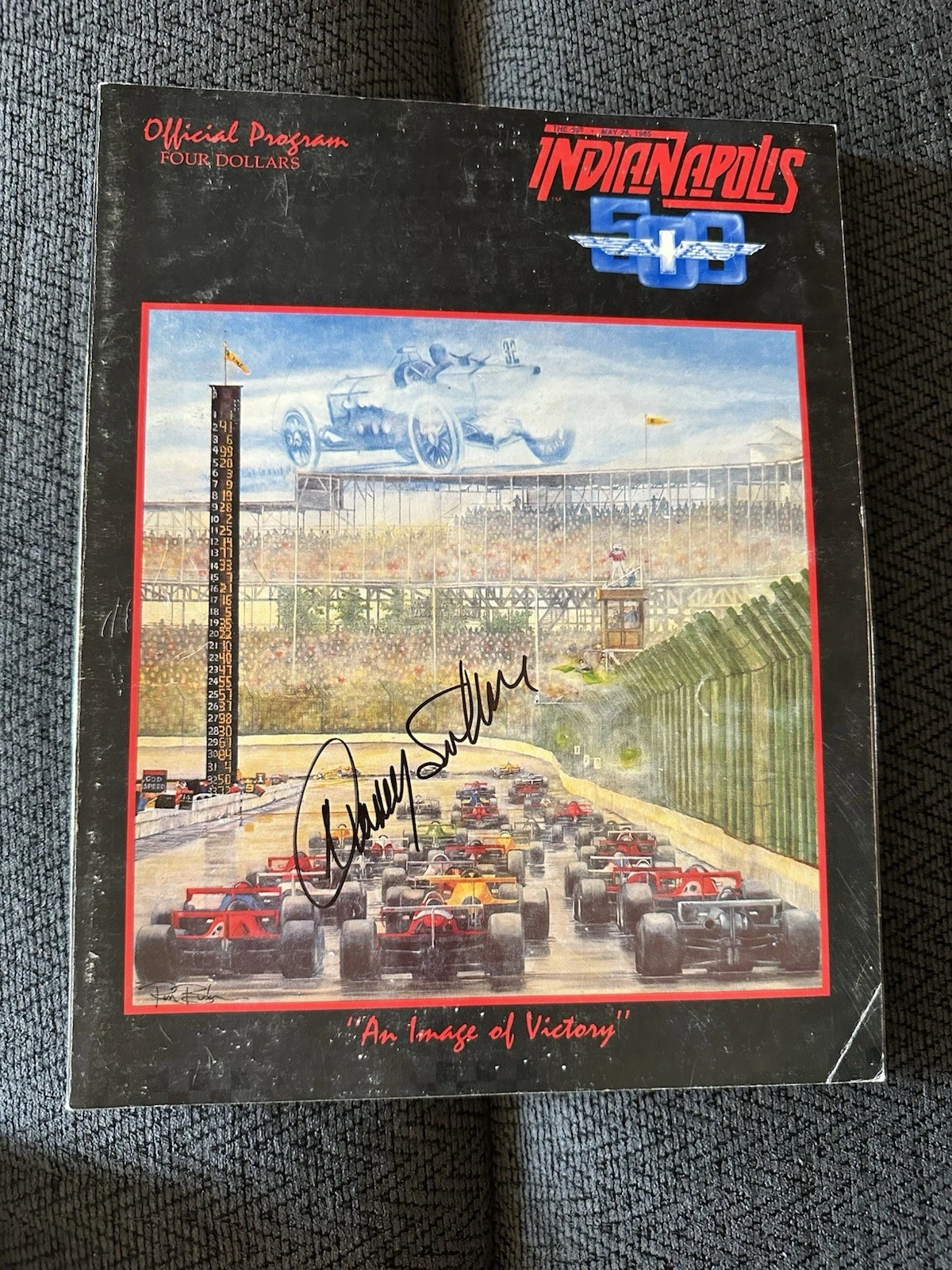 1985 Indy 500 Program Signed By Winner Danny Sullivan Autographed Rough ...