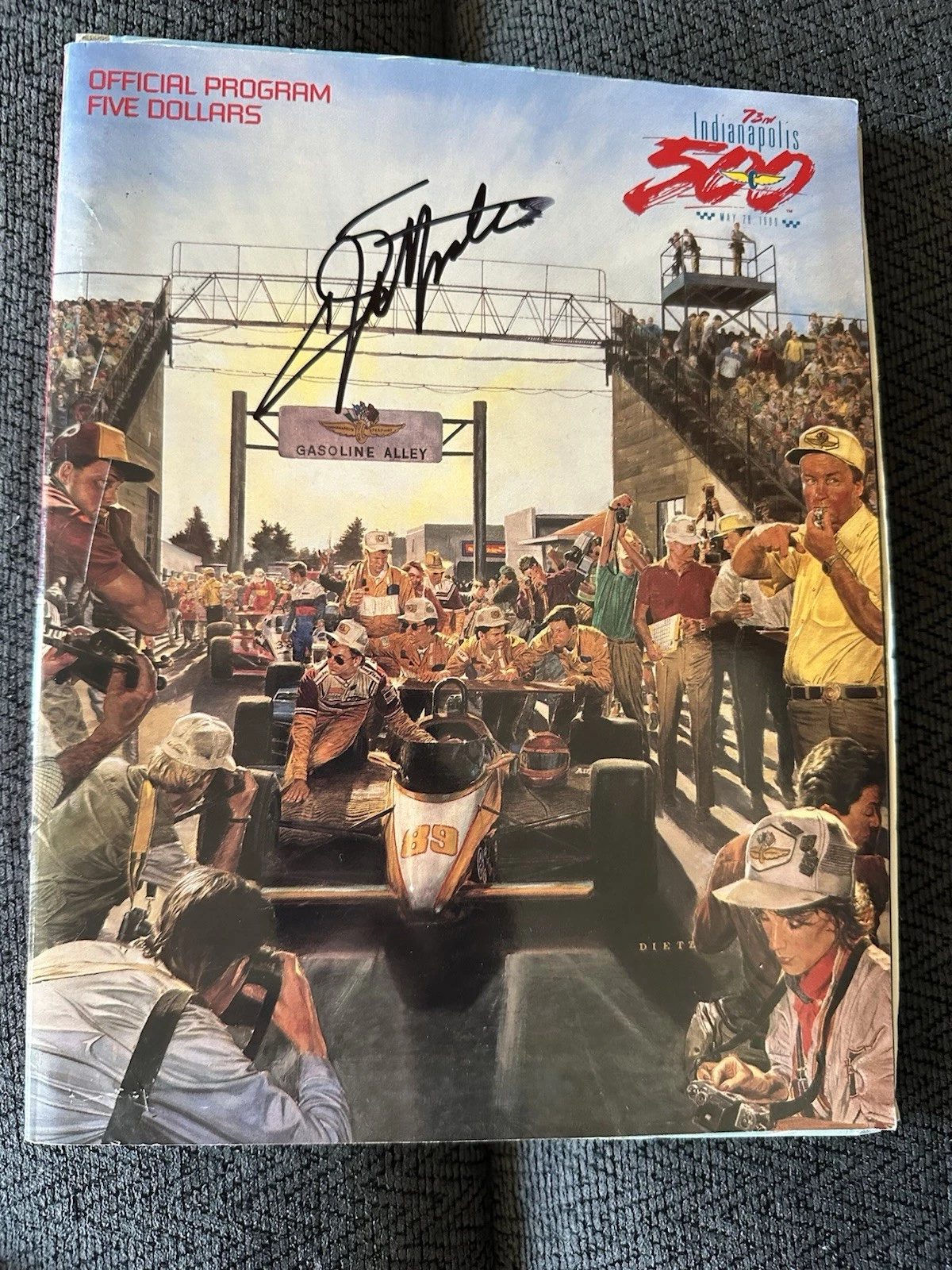 1989 Indy 500 Program Signed Winner Emerson Fittipaldi Auto ...