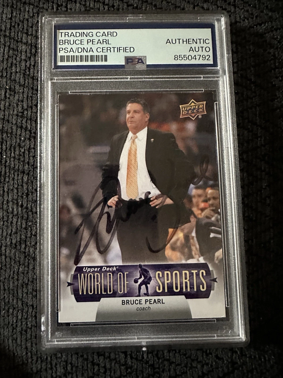 Bruce Pearl Signed 2011 UD World Of Sports #67 Trading Card PSA /DNA ...