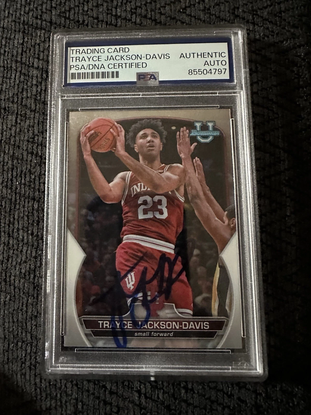 Trayce Jackson Davis Signed 2023 Bowman U #40 Trading Card PSA /DNA ...