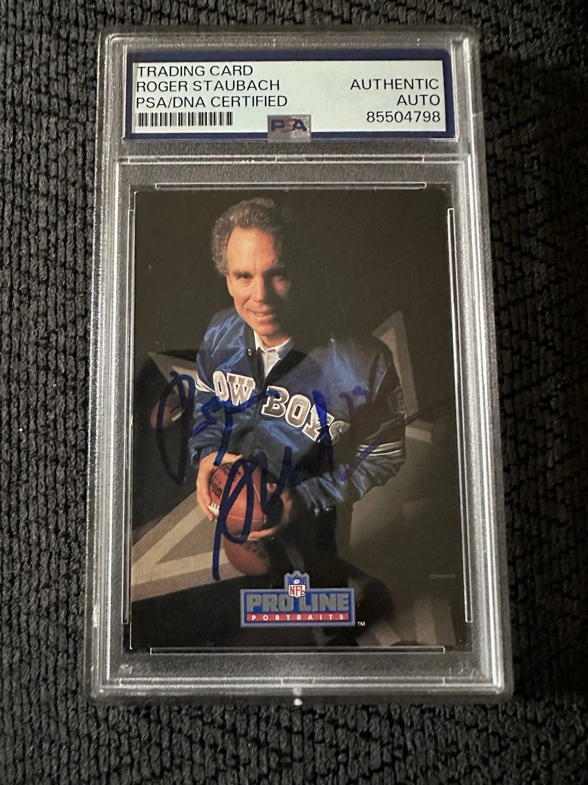 Roger Staubach Signed 1991 Pro Line Portraits #85 Trading Card PSA /DNA ...