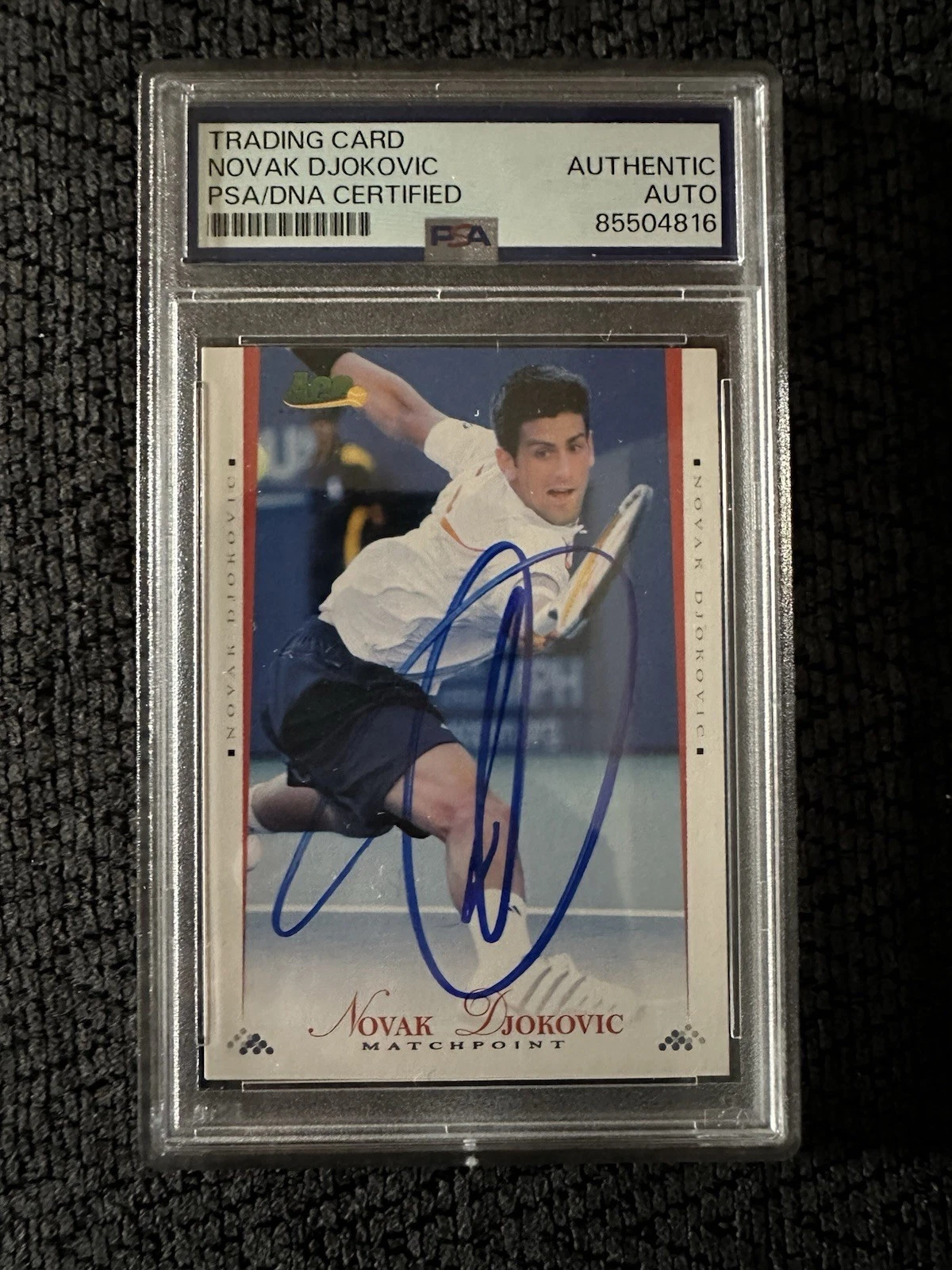 Novak Djokovic Signed 2008 Ace Matchpoint Card #3 PSA /DNA Slab COA ...