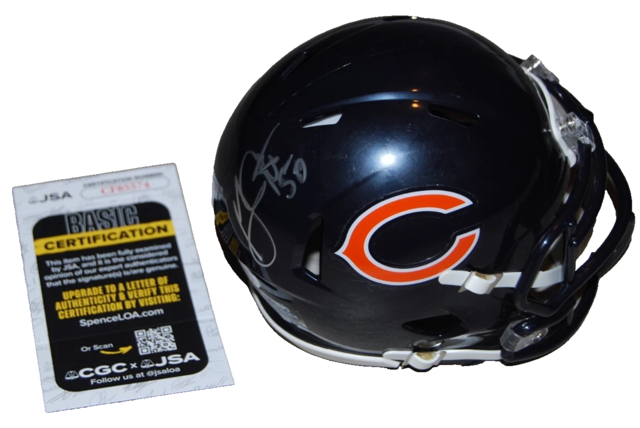 GRADY JARRETT signed (CHICAGO BEARS) autograph mini football helmet JSA ...