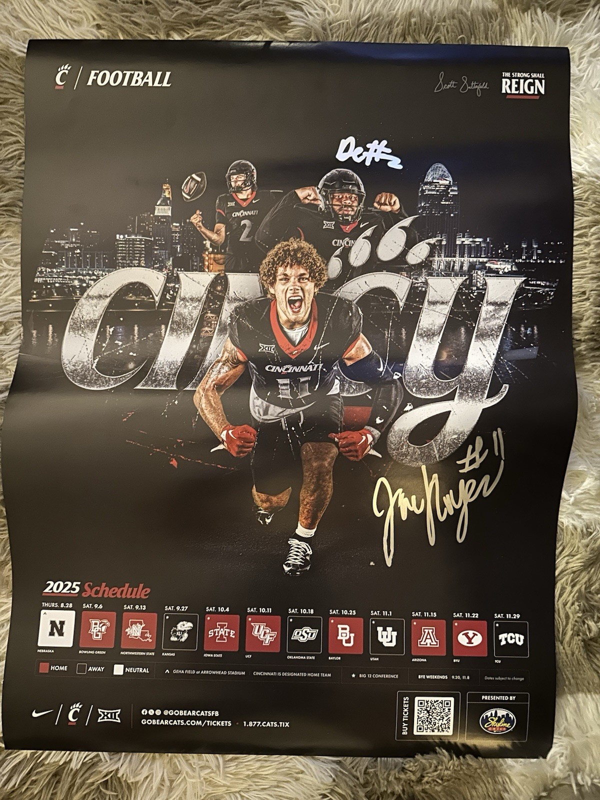 2025 Cincinnati Bearcats Football Signed Poster Don't Corleone & Joe ...