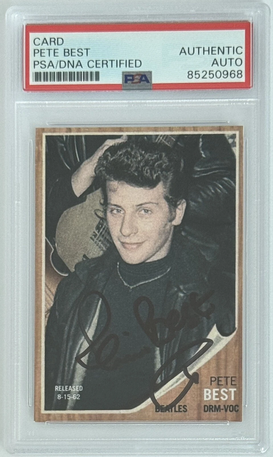 Pete Best The Beatles Drummer Before Ringo Signed Trading Card PSA DNA ...