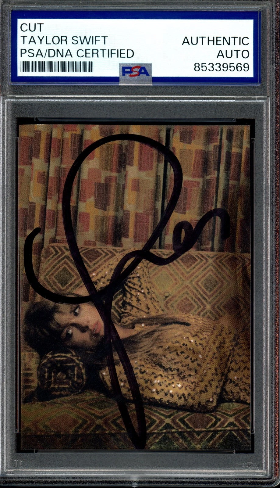 TAYLOR SWIFT Midnights Blood Moon Signed Autograph Cut Signature PSA ...