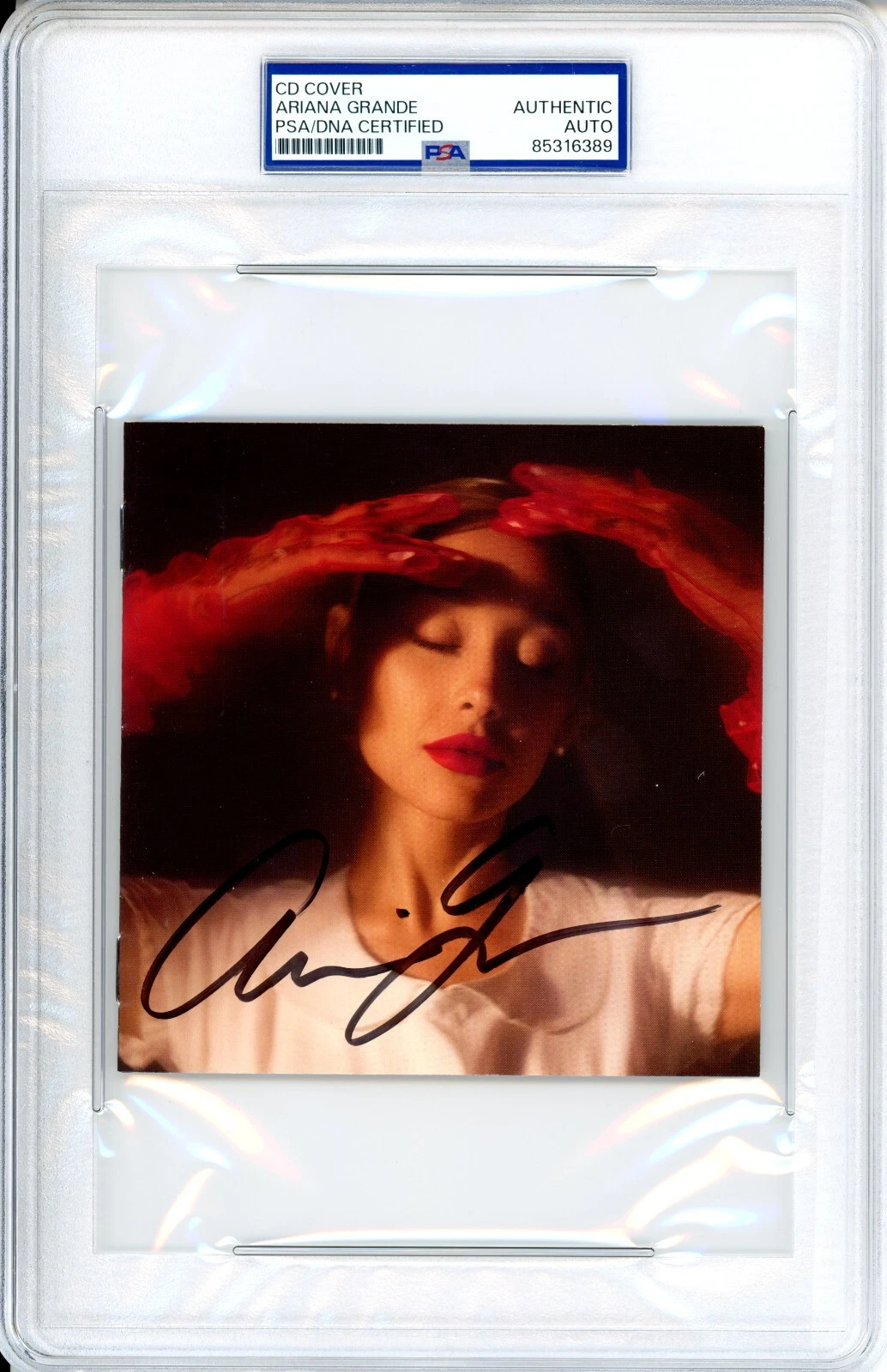 Ariana Grande Signed Eternal Sunshine Cd Cover Entire Sig Autographed