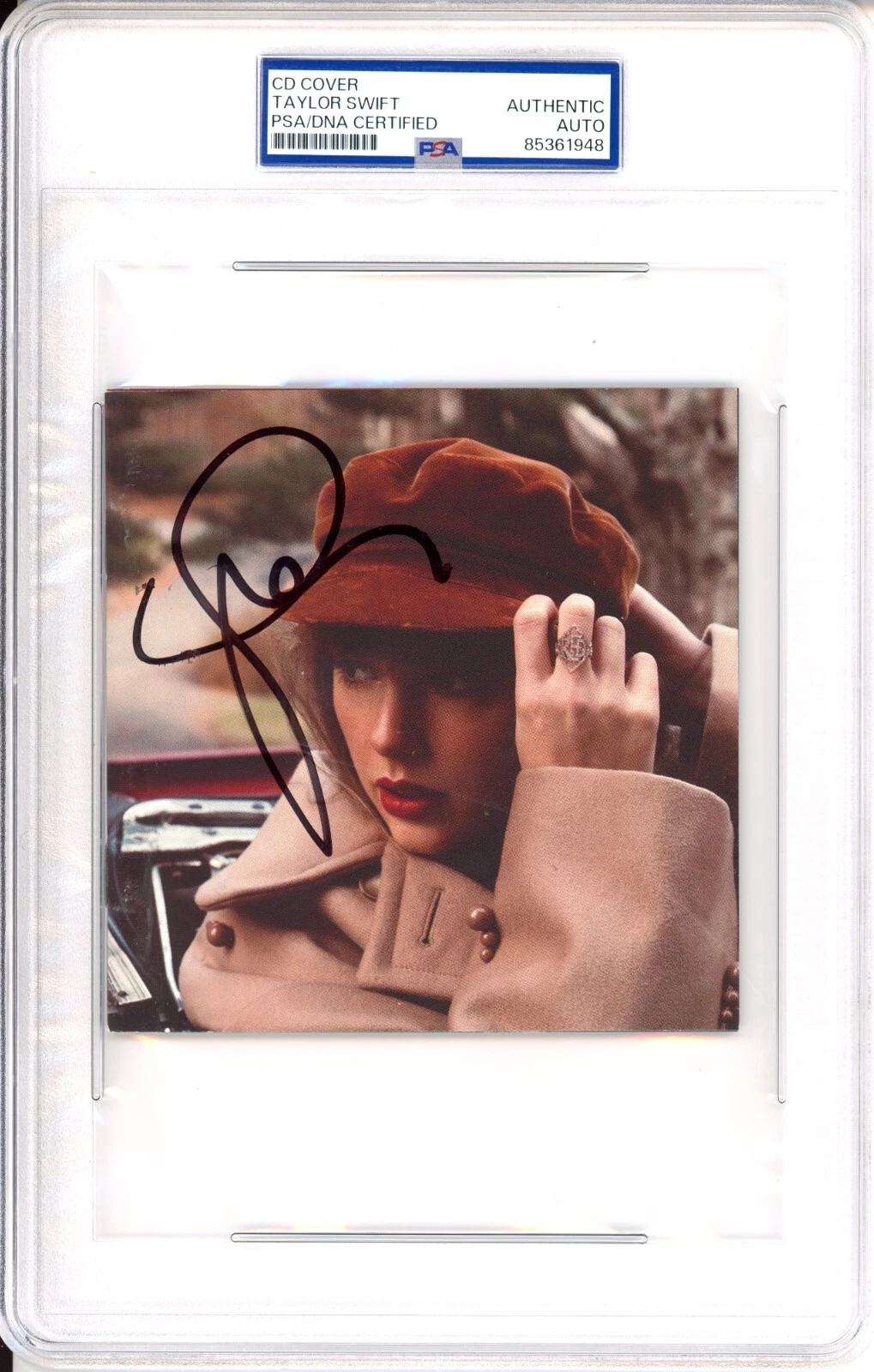 SIGNED TAYLOR SWIFT RED Taylor's Version Autograph CD Cover Booklet PSA ...