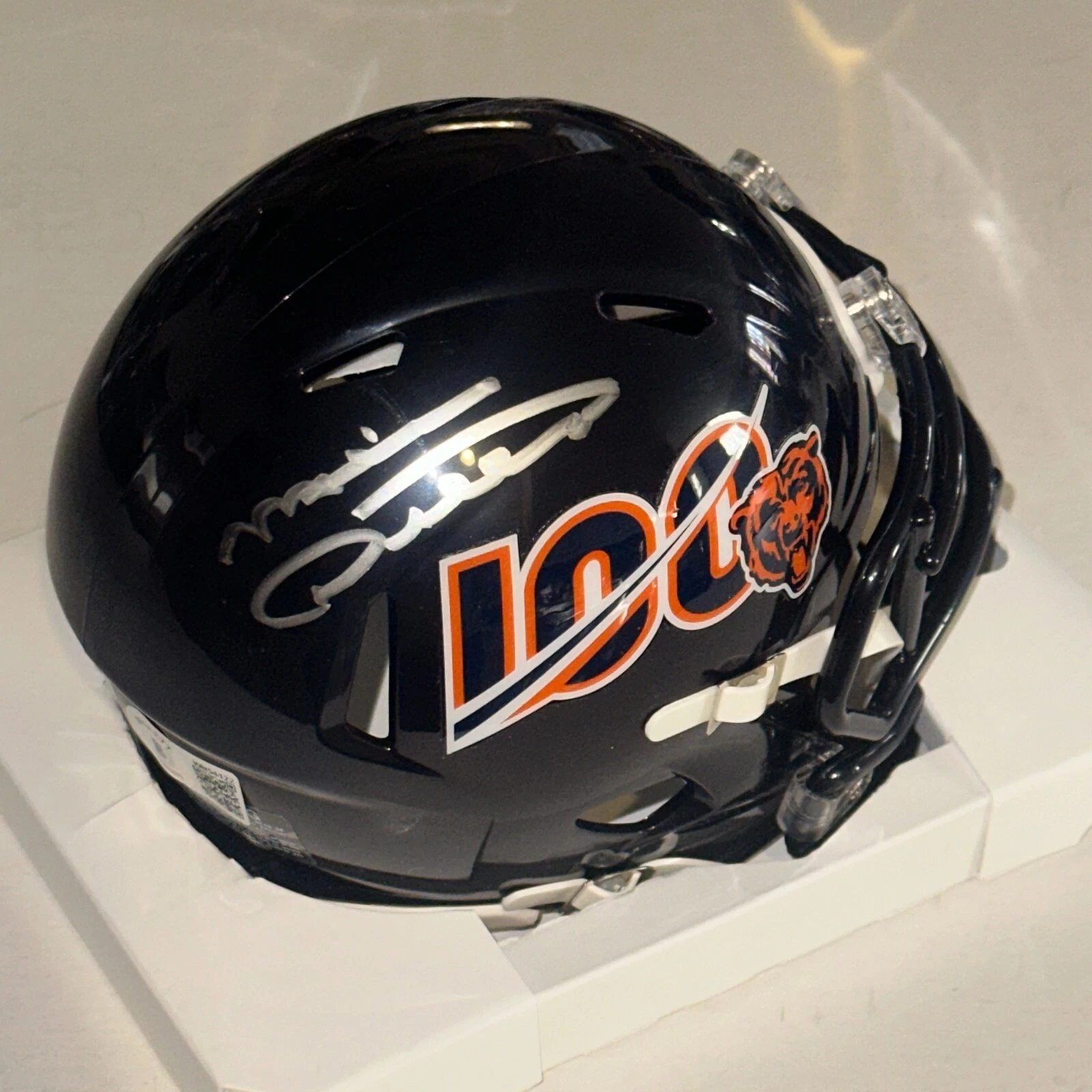 MIKE DITKA Signed Chicago BEARS 100 Ann Mini-helmet Beckett Witnessed ...