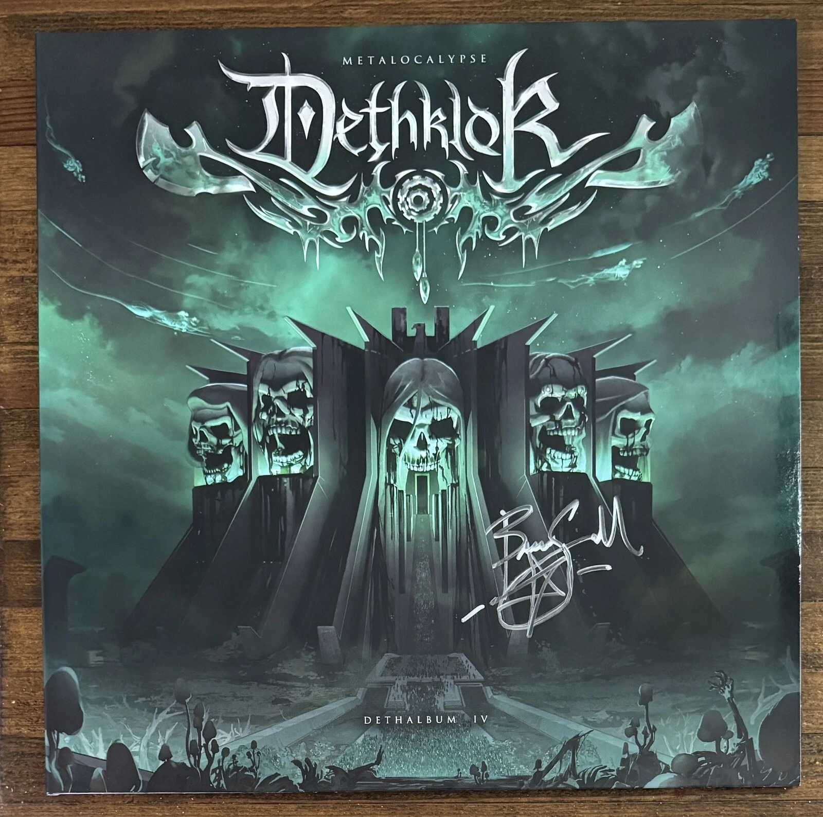 Dethklok SIGNED Dethalbum IV LE Vinyl Brendon Small BAS Beckett COA ...