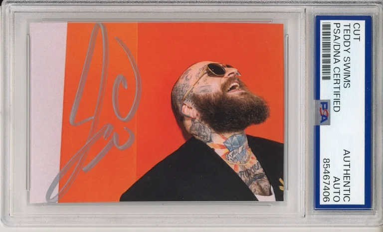 Teddy Swims SIGNED I’ve Tried Therapy Art Card PSA DNA Authentic COA ...