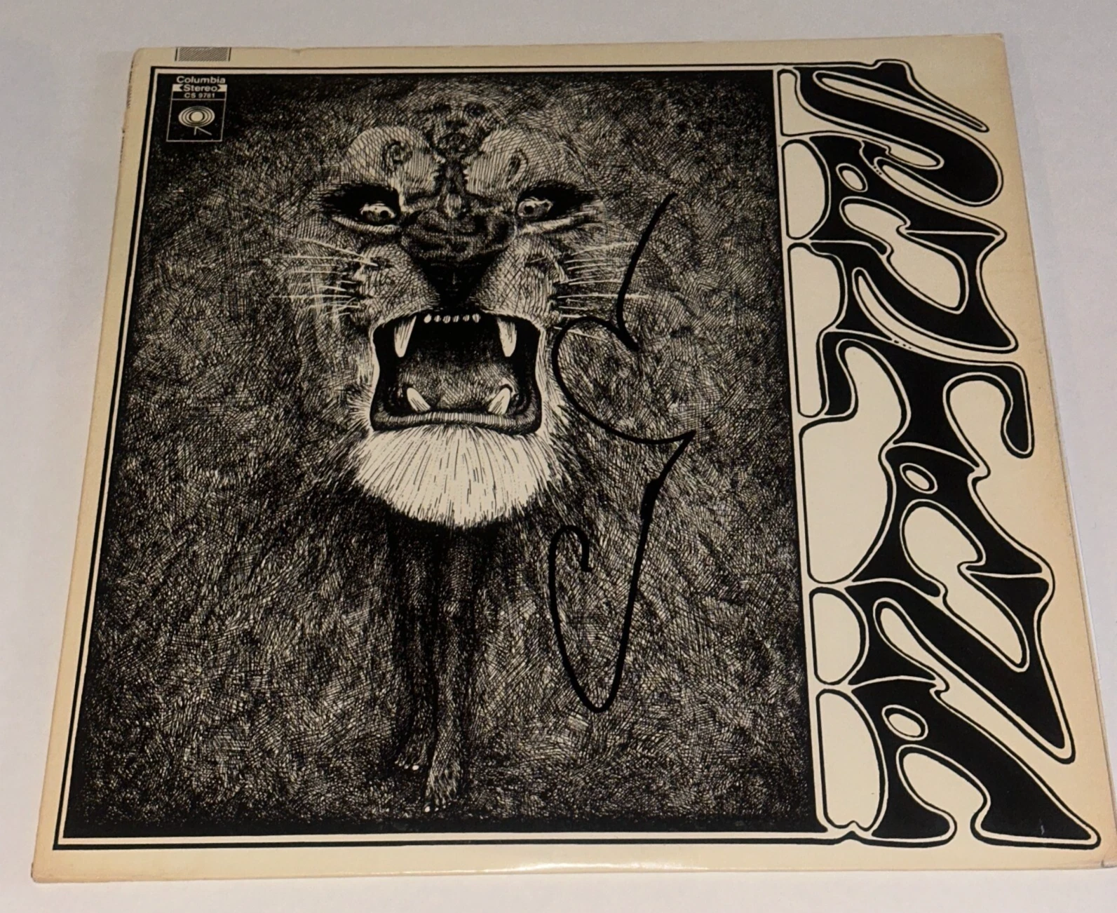 CARLOS SANTANA Signed SANTANA P ALBUM COVER Beckett Auth (BAS) LOA ...