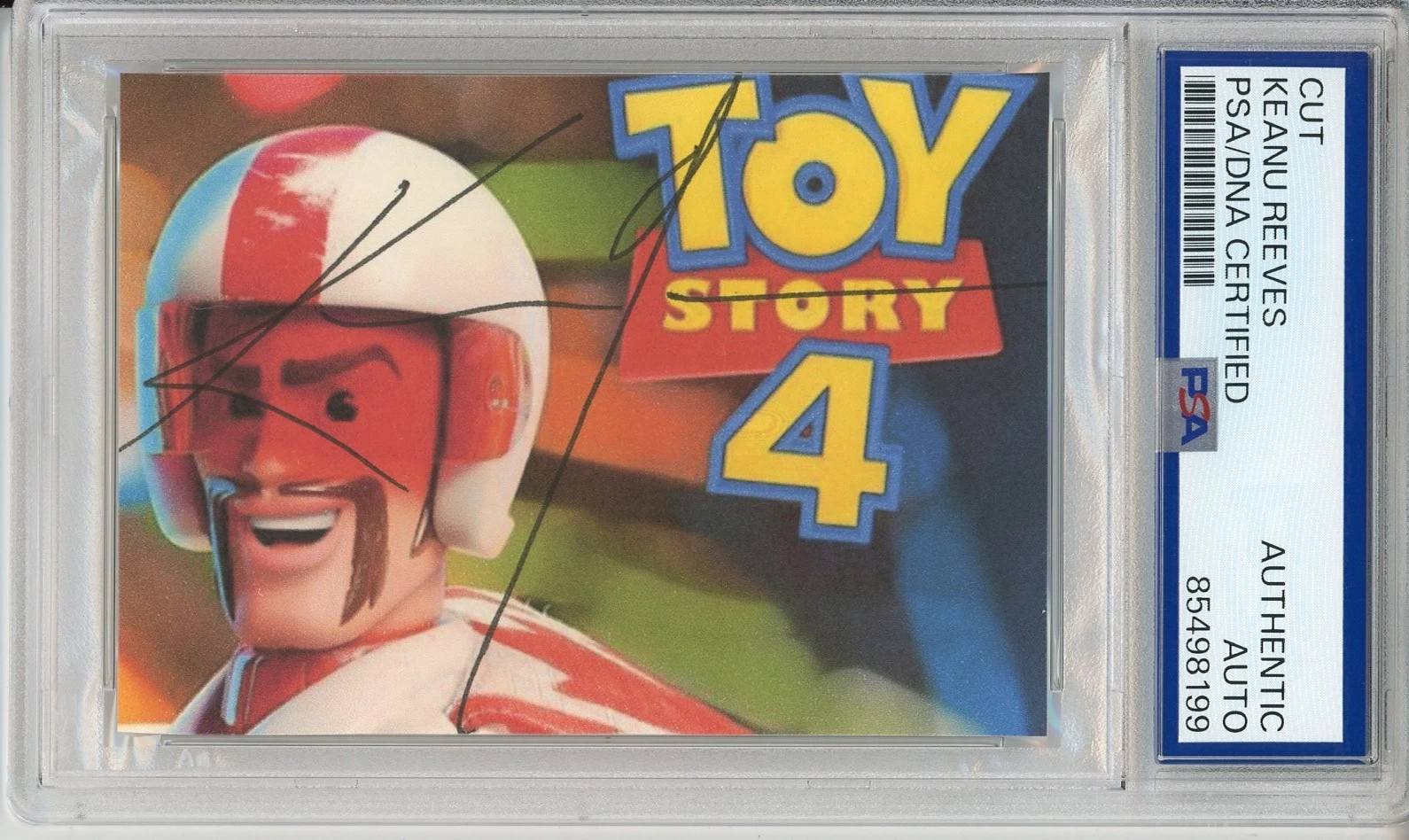 SIGNED Keanu Reeves DISNEY TOY STORY DUKE Cut Signature PSA DNA COA ...